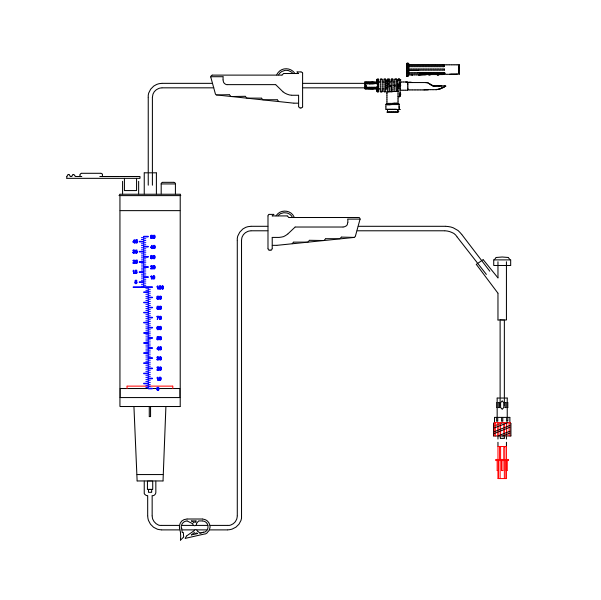 36.007 - Burette Set, Micro Drip 2 Ports - Optimal Medical Products Pte Ltd